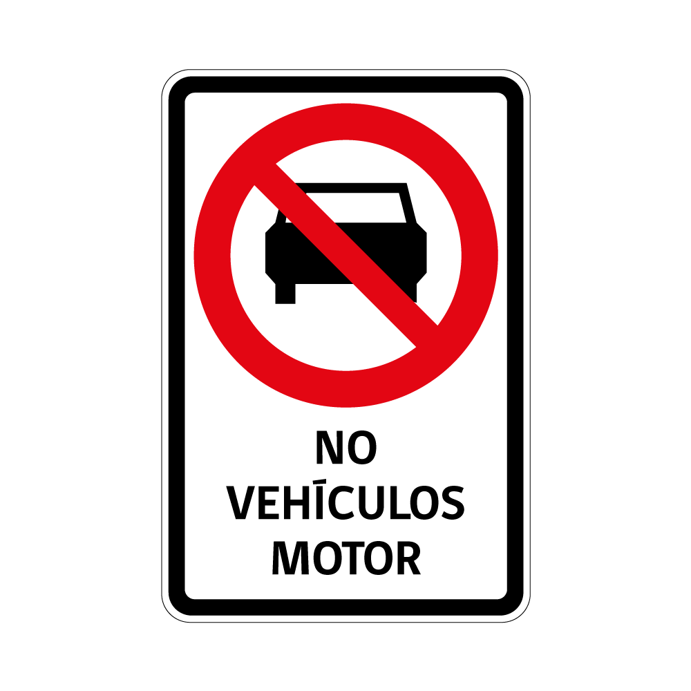 Prohibida Circulación Vehículos Motorizados RPO-6 — Señaliza Chile