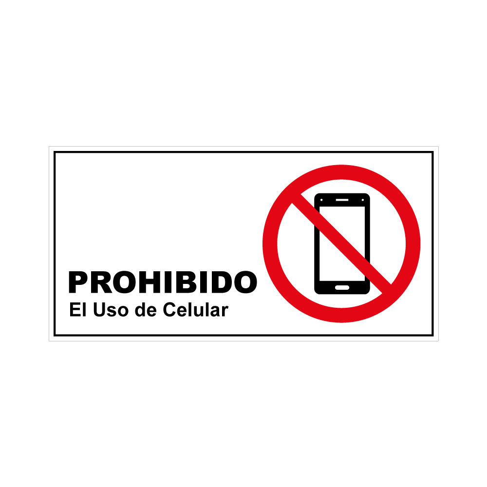 Prohibido El Uso De Celular SP-16 — Señaliza Chile