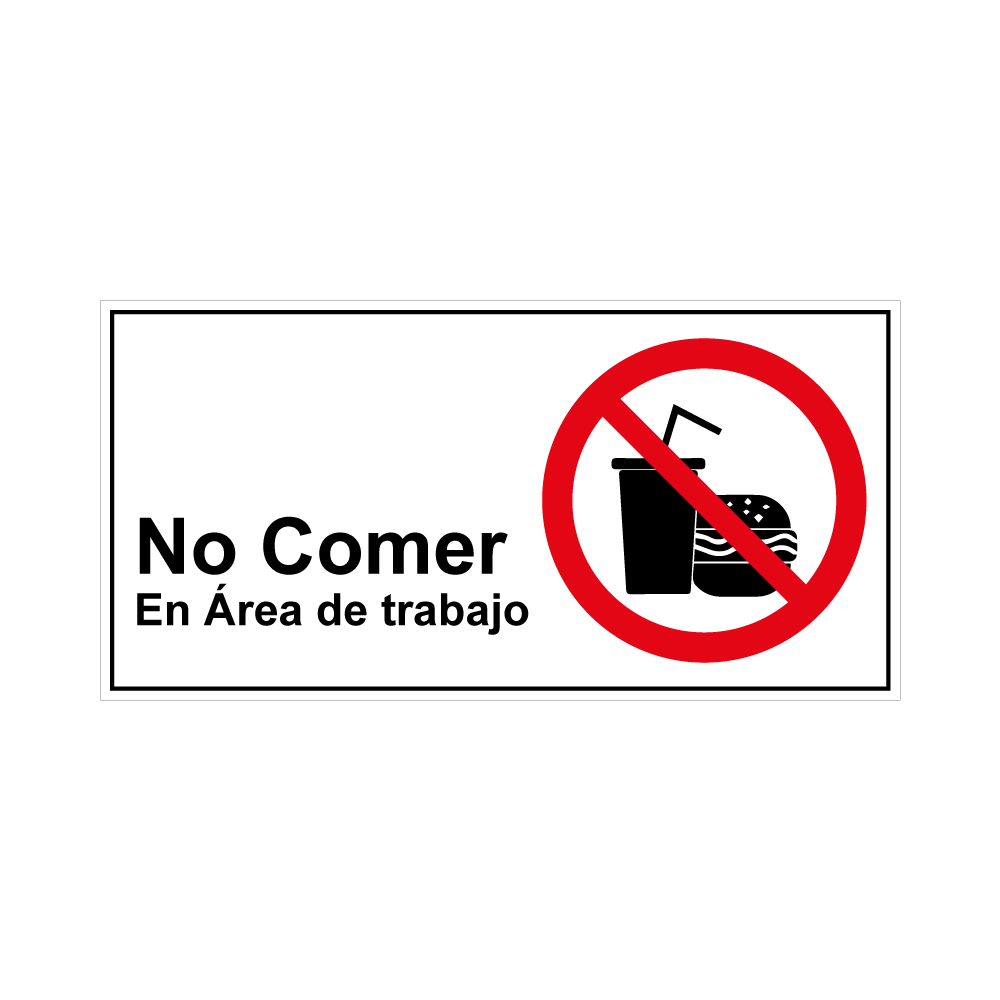 No Comer En Area De Trabajo SP-03 — Señaliza Chile