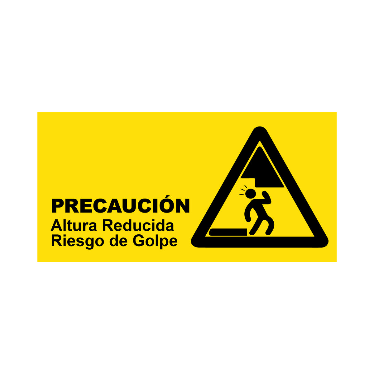 Precaución altura reducida riesgo de golpe AP-27 — Señaliza Chile